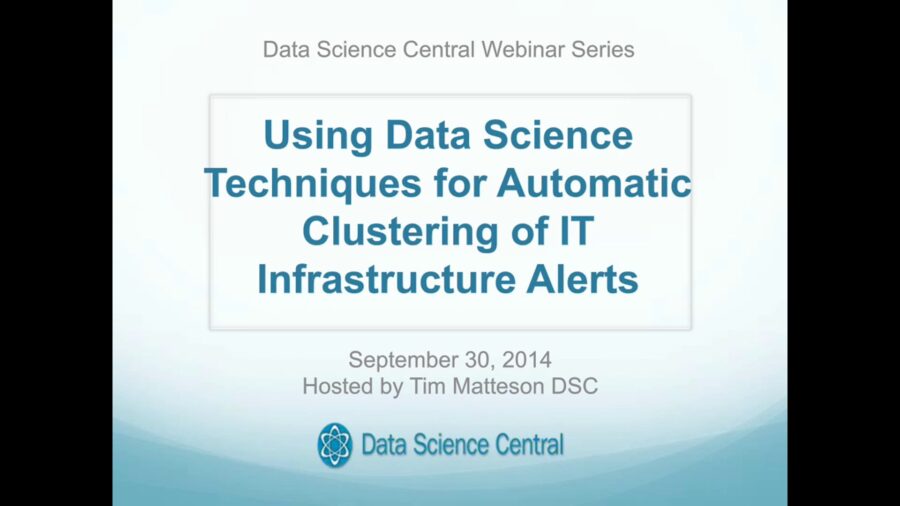 Dsc Webinar Series Using Data Science Techniques For Automatic Clustering Of It Infrastructure
